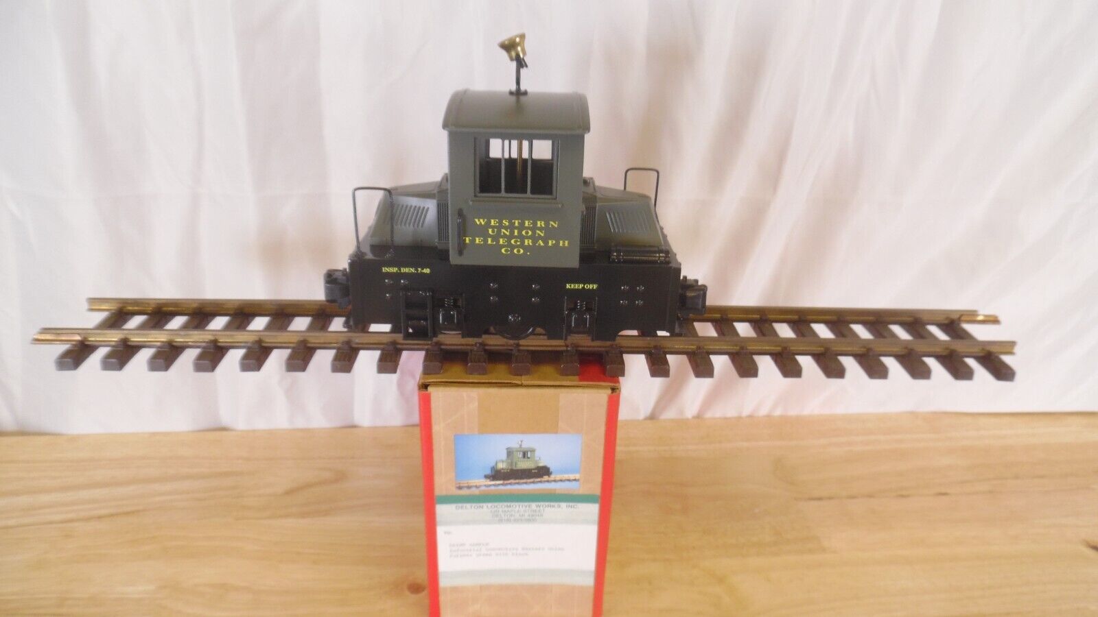 Delton Western Union Powered G Scale Locomotive /Paint Sample -Rare -6